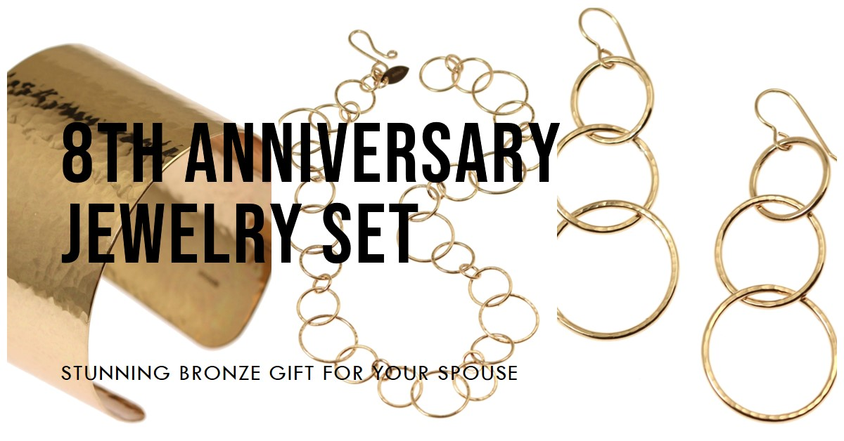 Stunning Bronze Jewelry Gift Set for Your 8th Wedding Anniversary