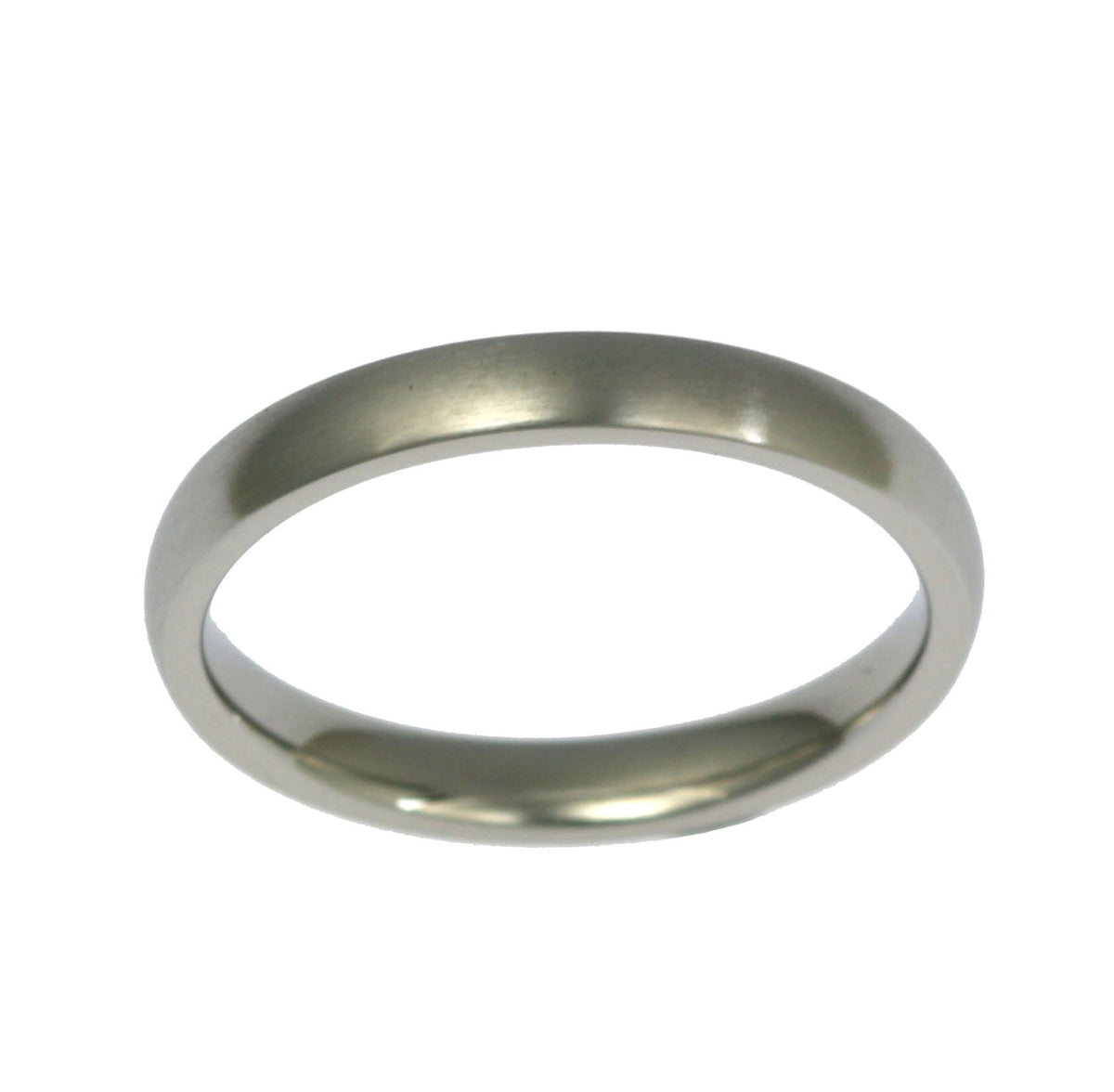 BUY 3mm Brushed Comfort Fit Stainless Steel Men's Ring - John S. Brana