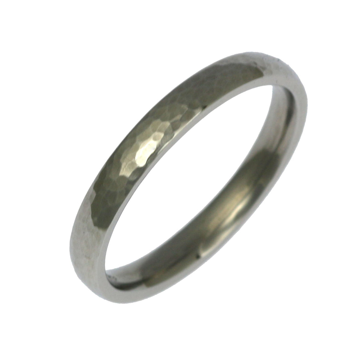 BUY 3mm Hammered Comfort Fit Stainless Steel Men's Ring - John S. Brana
