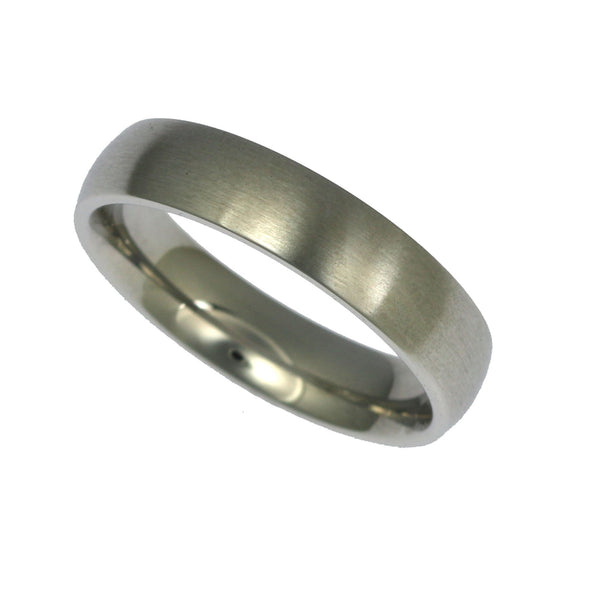 BUY 5mm Brushed Comfort Fit Stainless Steel Men's Ring - John S Brana