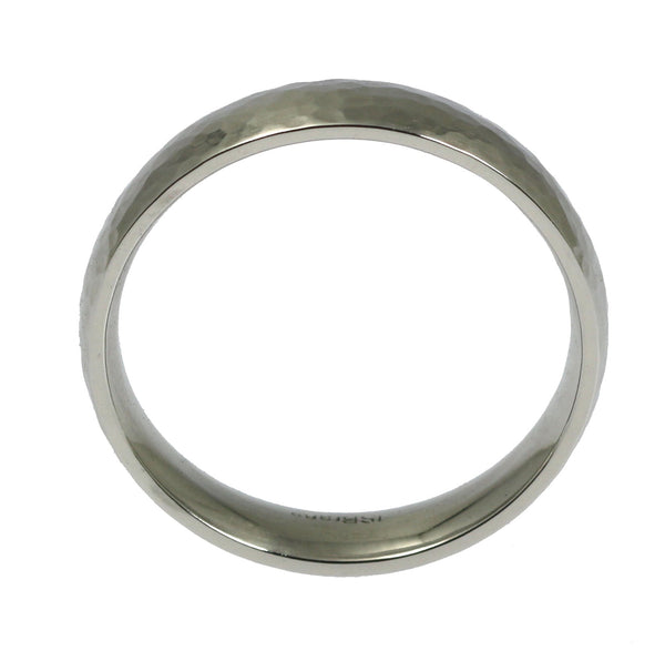 BUY 5mm Hammered Comfort Fit Stainless Steel Men's Ring - John S. Brana