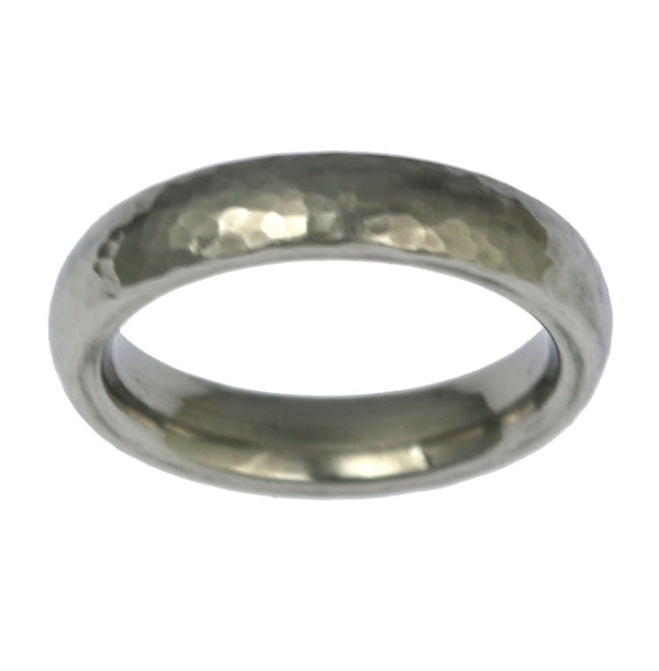 BUY Buy 5mm Hammered Stainless Steel Men's Ring - Shop Now!