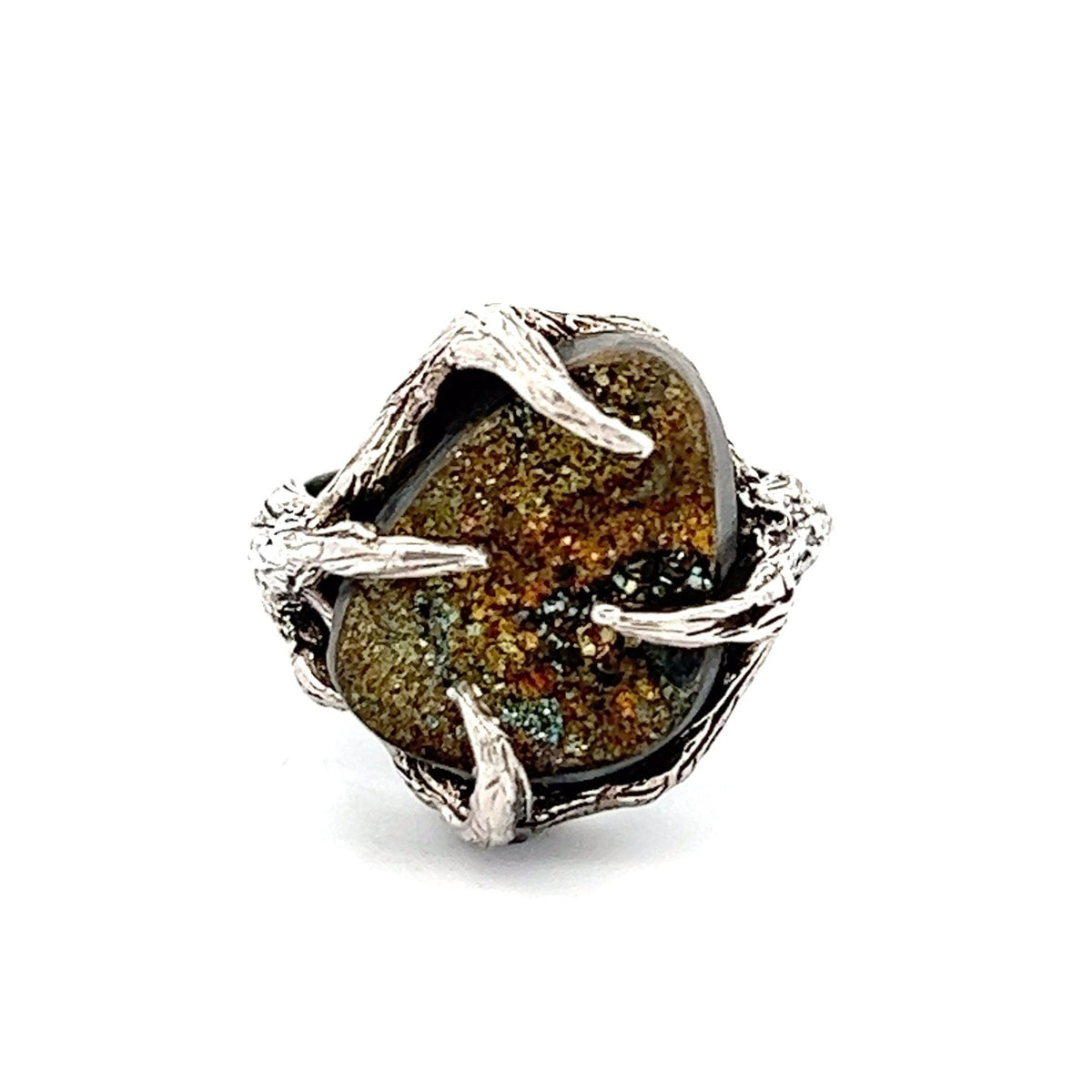 BUY Stunning 9 CT Pyrite Sterling Silver Tree Branch Ring | John S Brana