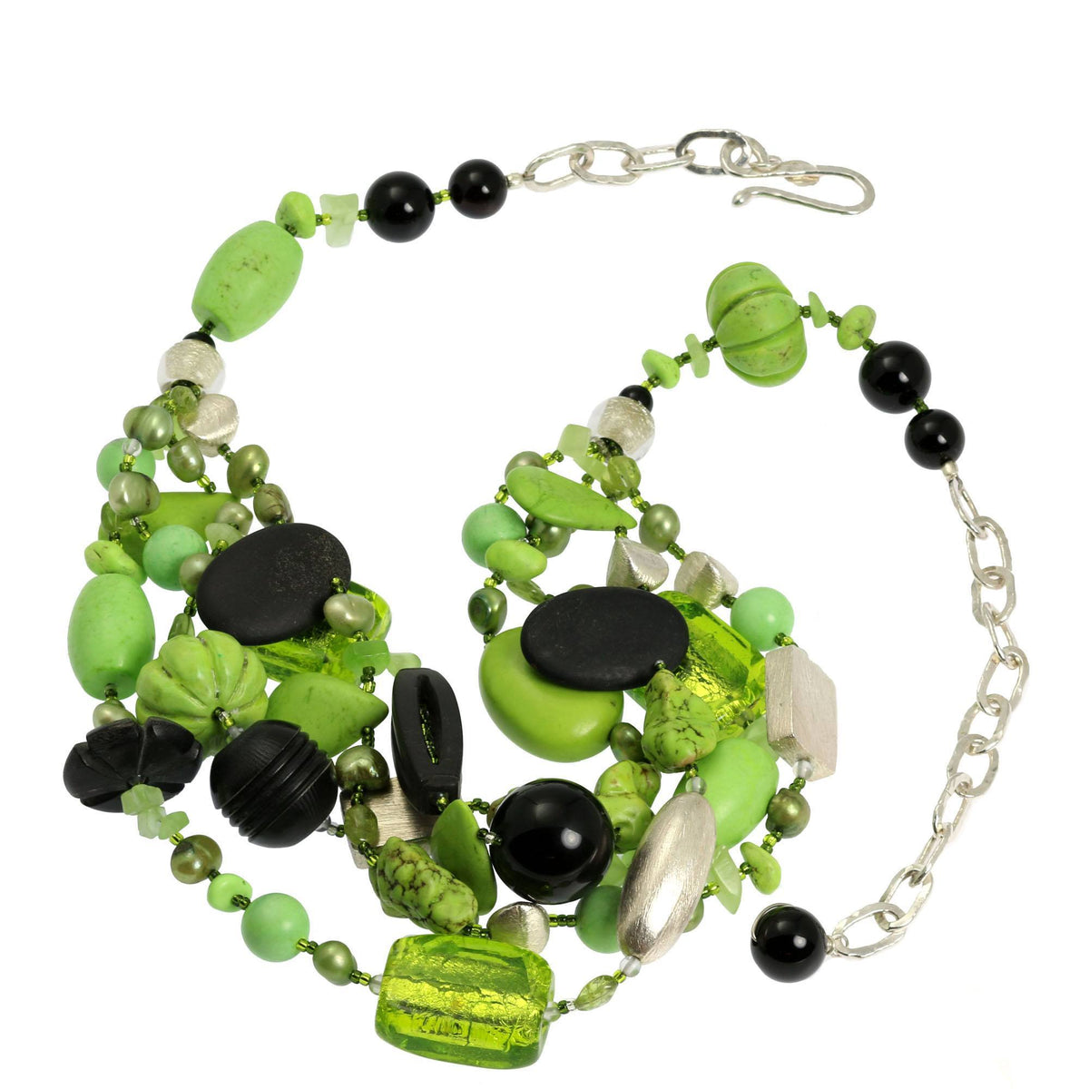 BUY Chalk Turquoise Beaded Gemstone Necklace - Unique Gemstone Jewelry