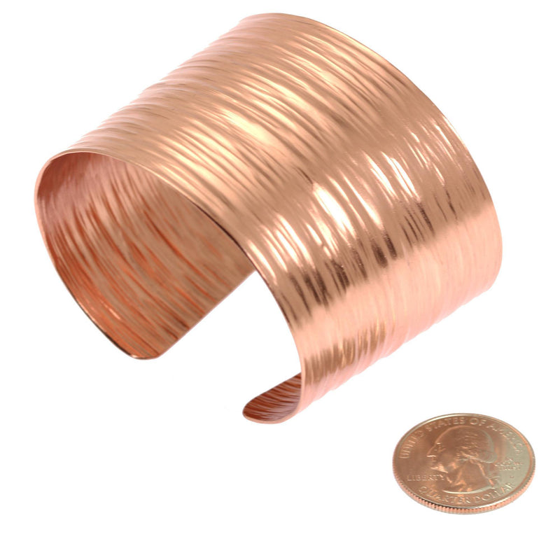 BUY Chased Copper Bark Cuff Bracelet - Handcrafted Copper Jewelry