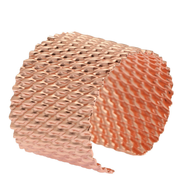 BUY Double Corrugated Copper Cuff | Handcrafted Artisan Jewelry