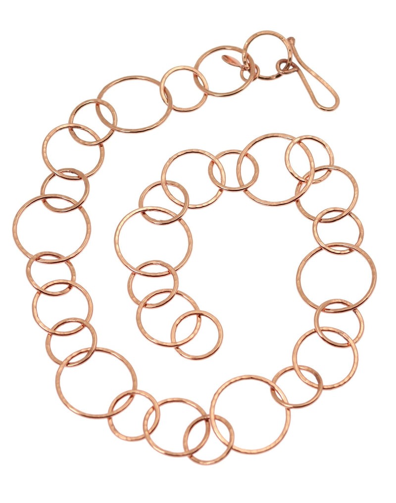 BUY Hammered Copper Chain Link Necklace - Handcrafted Jewelry